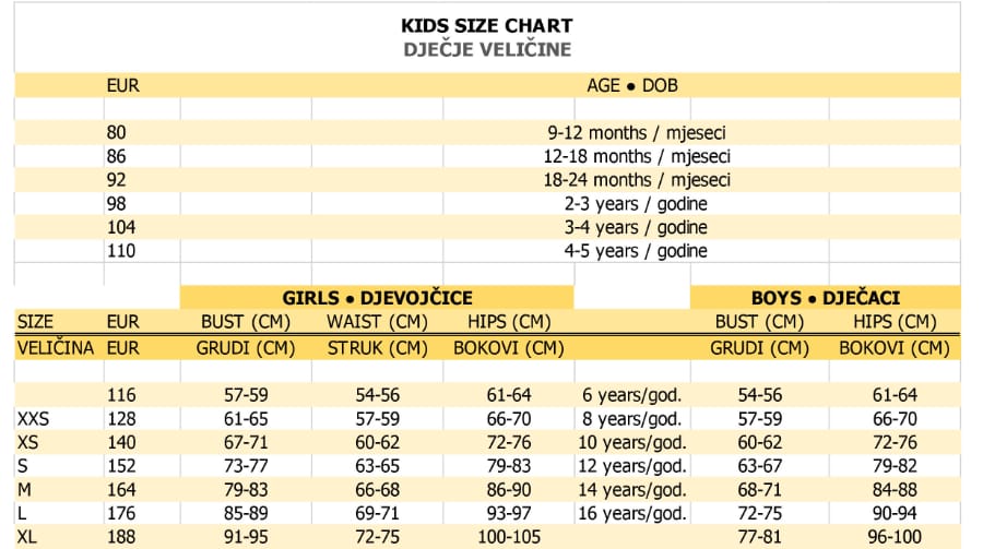 Size Chart - Anima M.